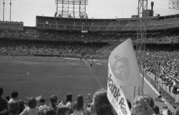 The home run king was in town that day (Source: LP, 1975)